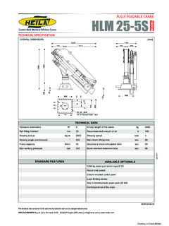 Heila Specifications CraneMarket