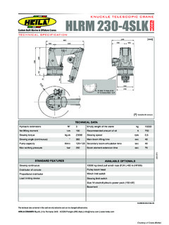 Heila Specifications CraneMarket