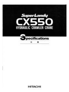 Hitachi Construction Machinery CX550 Specifications CraneMarket