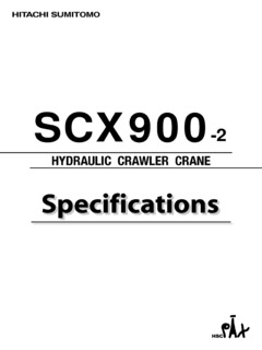 Crawler Cranes HSC SCX900-2 Specifications CraneMarket