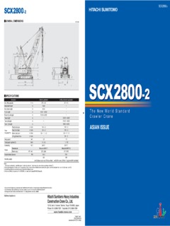 Crawler Cranes HSC SCX2800-2 Specifications CraneMarket