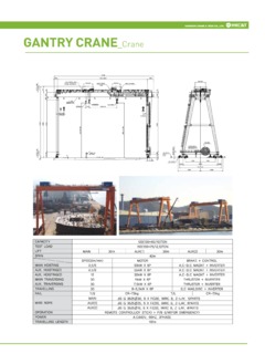 HKTC GANTRY CRANE Specifications CraneMarket