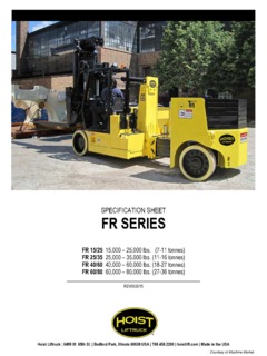 Hoist LiftTruck FR 25/35 Specifications CraneMarket