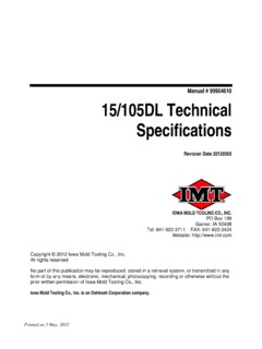 IMT 15/105 DL Specifications CraneMarket