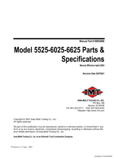 IMT 6025 Specifications CraneMarket
