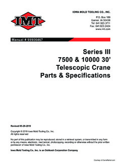 IMT 7500 Specifications CraneMarket