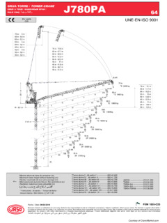 Tower Cranes Luffing Jib Jaso Specifications CraneMarket