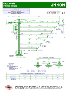 Tower Cranes Hammerhead Jaso J110N Specifications CraneMarket