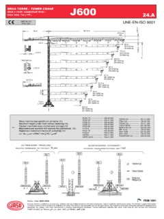 Jaso J600 Series Specifications CraneMarket