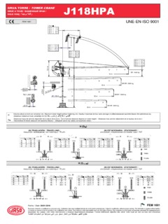 Cranes Hoists & Material Handlers Tower Luffing Jib Jaso Specifications ...