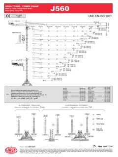 Jaso J560 Specifications CraneMarket