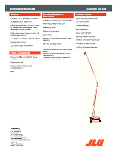 JLG 150HAX Specifications CraneMarket