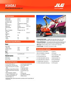 JLG H340AJ Hybrid Specifications CraneMarket