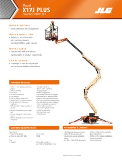JLG X17J Plus Specifications CraneMarket