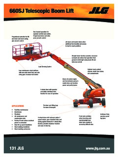JLG 600 Series Specifications CraneMarket