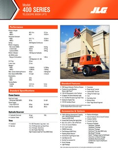JLG 400S Specifications CraneMarket