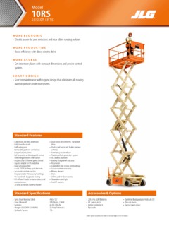 Platform Aerial Lifts Bucket Trucks & Digger Derricks JLG 10RS ...