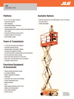 Scissor Lifts Electric JLG Specifications CraneMarket
