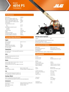 Telehandlers JLG 4014PS Specifications CraneMarket