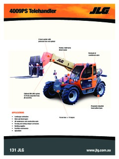 Telehandlers JLG 4009PS Specifications CraneMarket