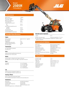 JLG 2505H Specifications CraneMarket