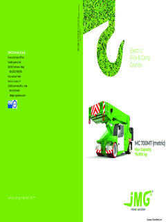 Electric JMG Cranes Specifications CraneMarket