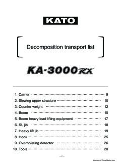 Kato Specifications CraneMarket