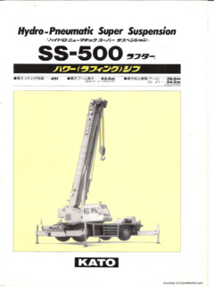 Kato Specifications CraneMarket