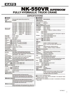 Truck Cranes Kato Specifications CraneMarket