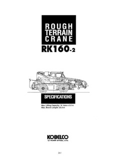 Rough Terrain Cranes Kobelco Specifications CraneMarket