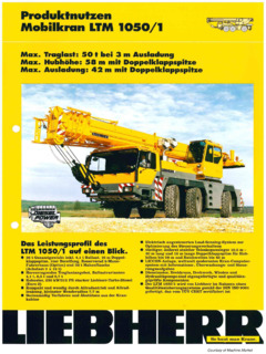 Liebherr LTM 1050/1 Specifications CraneMarket