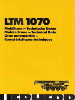 Liebherr LTM 1070 Specifications CraneMarket