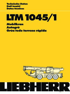 Liebherr LTM 1045/1 Specifications CraneMarket