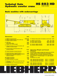 Liebherr HS 883 HD Specifications CraneMarket