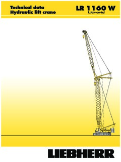 Liebherr LR 1160 W Specifications CraneMarket