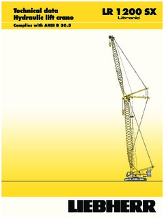 Liebherr LR 1200 SX Specifications CraneMarket