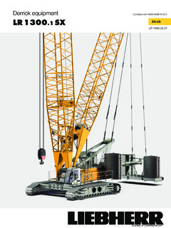 Crawler Cranes Liebherr LR 1300 Series Specifications CraneMarket