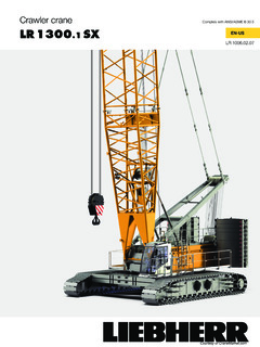 Crawler Cranes Liebherr LR 1300 Series Specifications CraneMarket