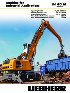 Liebherr LH 40 M Industry Litronic Specifications CraneMarket