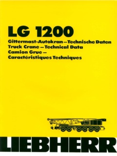 Liebherr LG 1200 Specifications CraneMarket