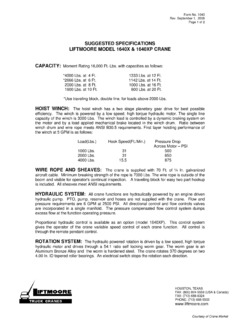 Liftmoore Specifications CraneMarket