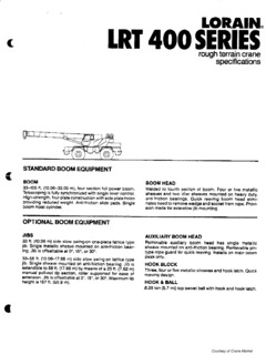 Lorain Specifications CraneMarket