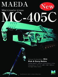 Maeda MC405C Specifications CraneMarket