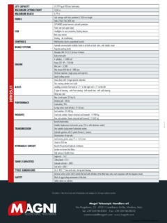 Magni Specifications CraneMarket