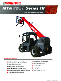 Manitou MTA 5519 Series III Specifications CraneMarket