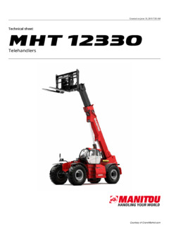 Manitou MHT 12330 Specifications CraneMarket