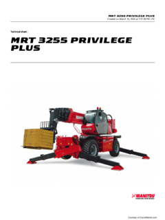 Manitou MRT 3255 PRIVILEGE PLUS Specifications CraneMarket
