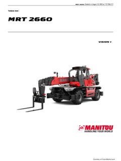 Manitou MRT 2660 Specifications CraneMarket