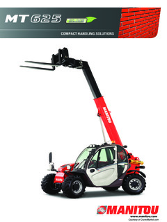 Manitou MT 625 Specifications CraneMarket