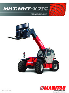Manitou MHT 790 Specifications CraneMarket